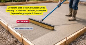 Concrete Slab Cost Calculator (Per Sq Ft & Total Cost) – Free Tool